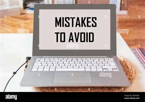 Notebook With The Text Mistakes To Avoid At Home Can Be Used As A