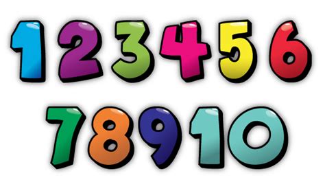 Vibrant Number Cutouts For Math Education And Creative Design 2215295
