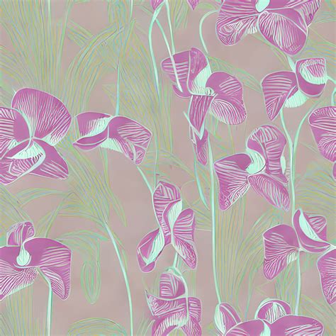 Orchid Wallpaper Natureinspired Repeating Patterns · Creative Fabrica