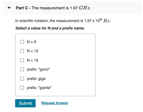Solved In Scientfic Notation The Measurement Is 987 X 10n