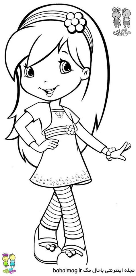 نقاشی دخترانه بدون رنگ ️ بهترین تصاویر