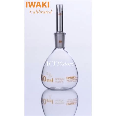 Jual Iwaki Picnometer Calibrated 50 Ml Piknometer Bersertifikat