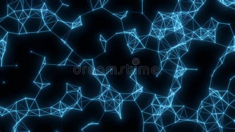 Seamless Loop Abstract Neon Background Dynamic Wave With Many Dots Web Stock Footage Video Of