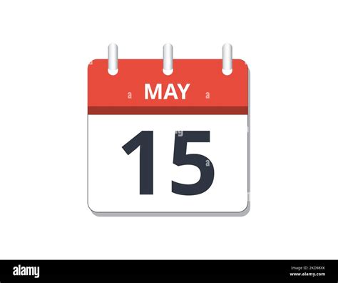 May 15th Calendar Icon Vector Concept Of Schedule Business And Tasks