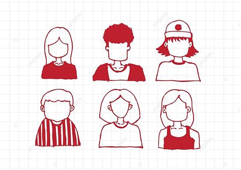 Cartoon Faces Set Hand Drawing Illustration Wink Angry Illustration
