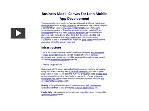 Ppt Business Model Canvas For Lean Mobile App Development Powerpoint