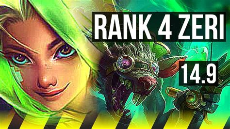 Zeri And Yuumi Vs Twitch And Milio Adc Rank 4 Zeri Legendary 1732