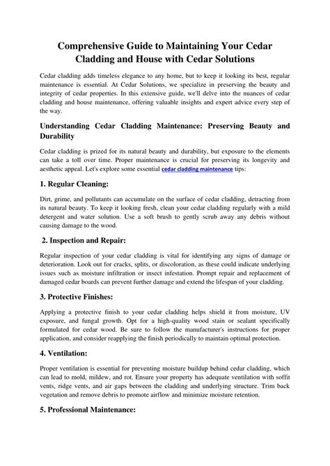 Ppt Comprehensive Guide To Maintaining Your Cedar Cladding And House With Cedar Solu