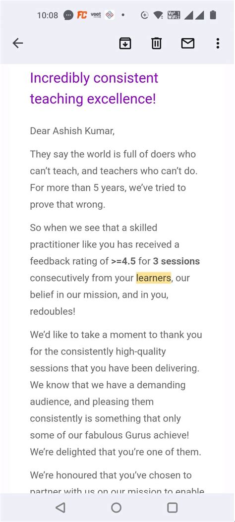 Mentorship Recognitions Feelgood Artificialintelligence Ashish Kumar