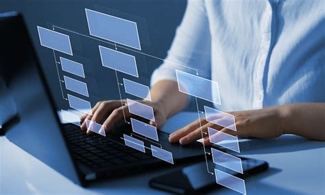 기업 및 처리 관리의 계층 관리 체계 흐름차트를 통한 비즈니스 프로세스 및 워크플로 우플로 자동화 개념에 대한 스톡 사진 및 기타 이미지 Istock