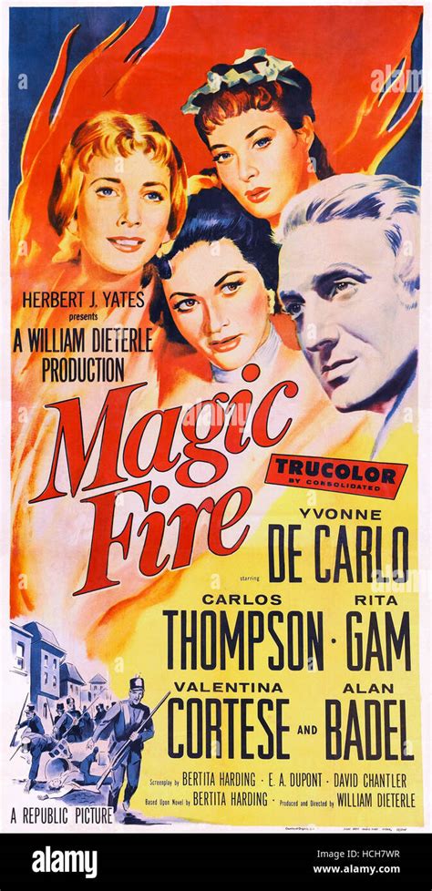 Magic Fire Us Poster From Left Valentina Cortesa Yvonne De Carlo