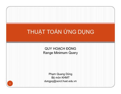PDF Applied Algorithms Đh Bách Khoa Hn Ts Phạm Quang Dũng