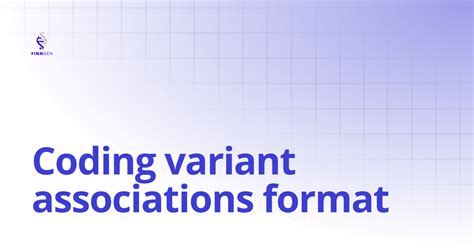Coding Variant Associations Format Finngen Handbook