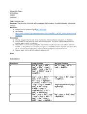 Lab 7 Docx Alexandria Evans CHM151LL 32909 10 03 18 Title Solubility