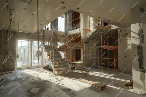 Automated Crane Positioning Prefabricated Staircase Premium Ai