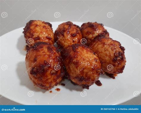 Balado Eggs Are Identical To Padang S Typical Red Chili Seasoning Stock