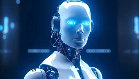 Premium AI Image Smart City With Robot System Artificial Intelligence