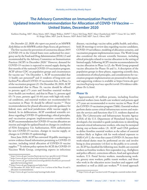 Pdf The Advisory Committee On Immunization Practices Updated Interim