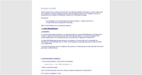 Coursdintroduction Au Développement Web Avec Ajax De A A Z