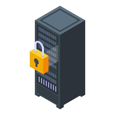 Premium Vector Secured Server Icon Isometric Vector Vpn Network System Online