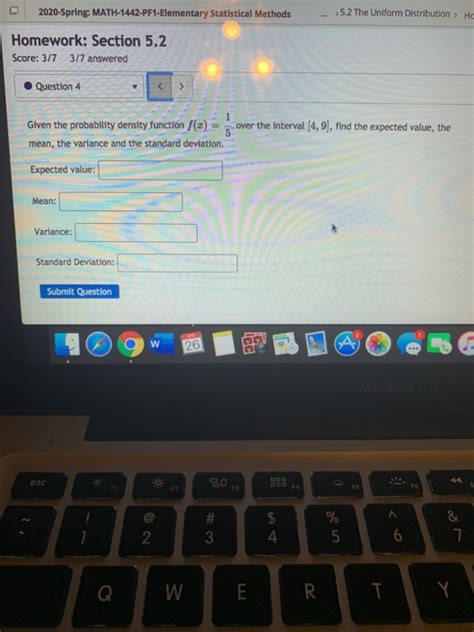 Solved The Uniform Distribution Of A Random Variable X Is