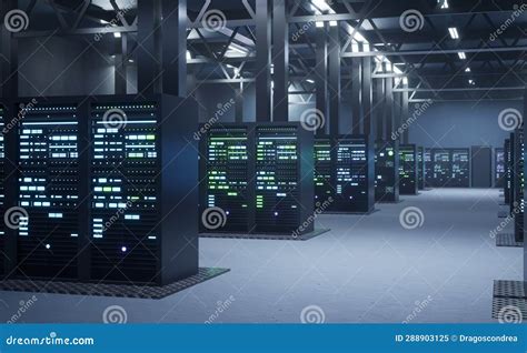 Servers Providing AI Computing Stock Illustration Illustration Of Resources Security