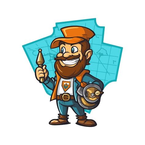 Financial Navigator Mascot Logo Premium Ai Generated Vector