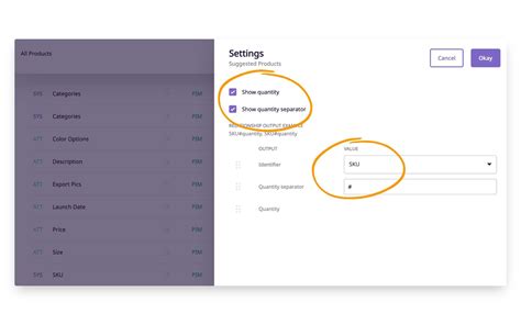 Defining Export Settings For Attributes
