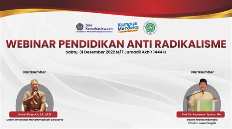Press Release Webinar Pendidikan Anti Radikalisme Kenali Dan Tangkal