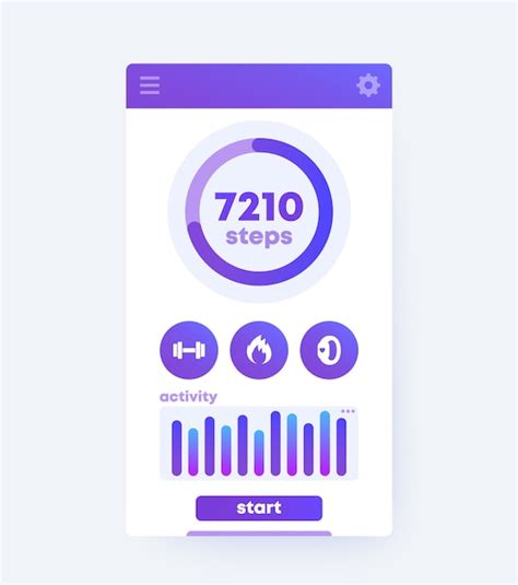 Premium Vector Fitness App Mobile Ui