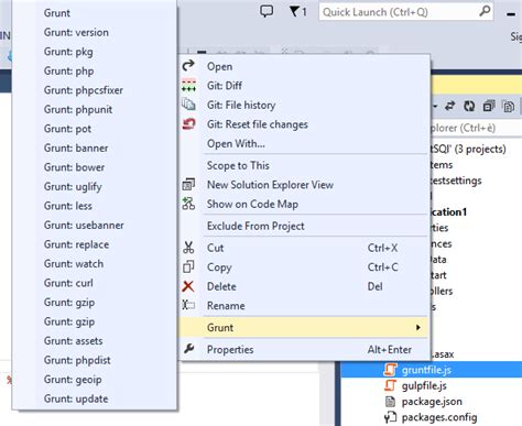 github bjornej gruntlauncher a vspackage that adds the possibility