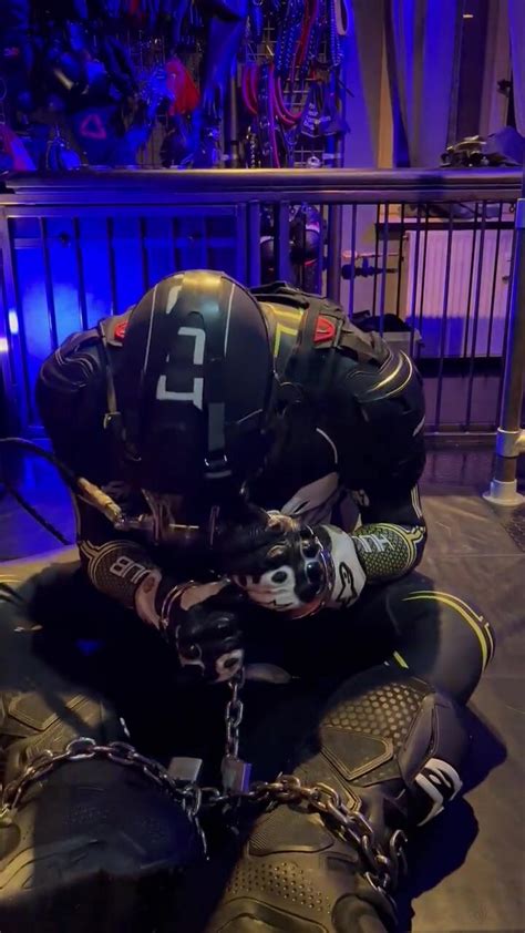 Biker Bound In Chains