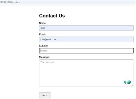 Contact Form With Django And Sqlite