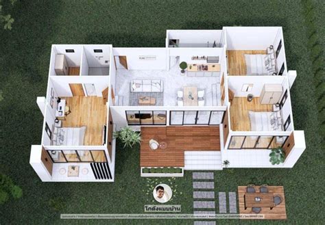 แบบบ้านสโมเดริ์นมินิมอล 3 ห้องนอน 2 ห้องน้ำ พื้นที่ตัวใช้สอย 146 ตารางเมตร ไอเดียสร้างบ้าน