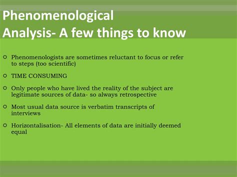 Ppt Phenomenology Qualitative Research Method Powerpoint Presentation Id 2091926