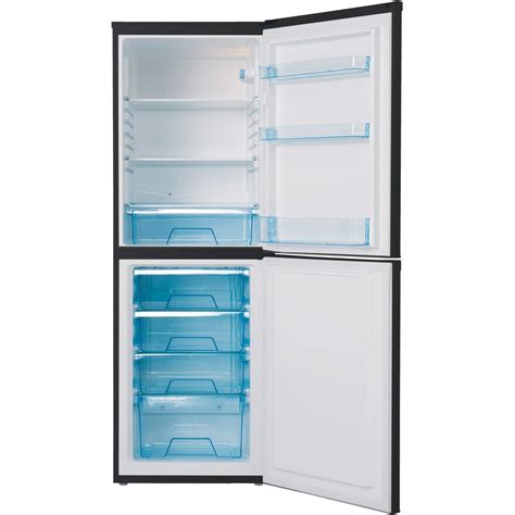 Lec Tf5517b Frost Free Freestanding Fridge Freezer Black 444442232