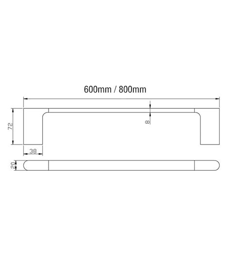 Cora Single Towel Rail Chrome E RENOVATION