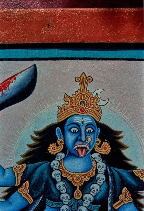 Way Side Wall Painting Of Kalika Devi Andhra Pradesh Stock Image