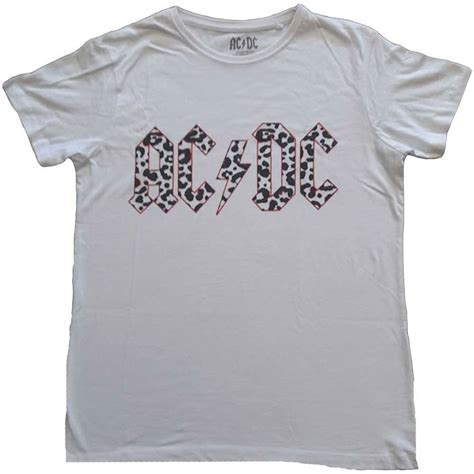 Mono Leopard Print Logo Acdc Girlie Shirt Red Rabbit Trendovska Trgovina