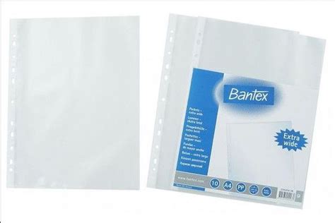 Bantex Pocket Clear 20 Sheets 006mm Thickness A4 2045