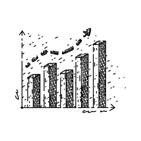 Analytics Graph Sketch Hand Drawn Vector Stock Vector Illustration Of