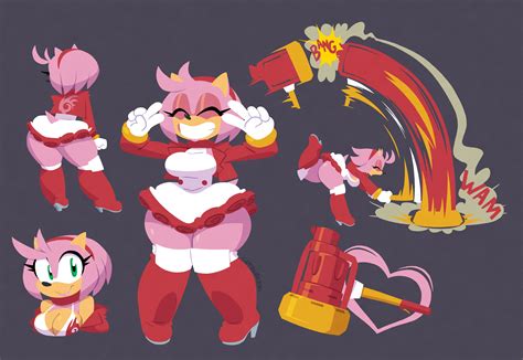 31501 Suggestive Artistcaptainmolasses Amy Rose Big Butt Piko Piko Hammer Redesign