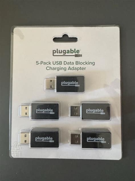Plugable Power Adapter Usb M To Usb F 5 V 1 A Data Blocker Pack Of 5