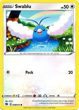 Pokemon Champions Path Single Card Common Swablu ToyWiz