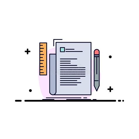 Code Coding File Programming Script Flat Color Icon Vector Stock