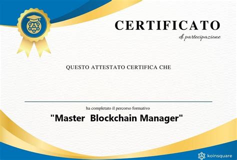 Master Blockchain Manager Diventa Manager O Consulente Blockchain