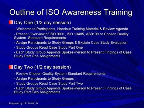 Iso Awareness Training