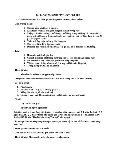 Ôn TẬp Giun Pdf
