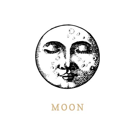 3200 Vintage Moon Face Stock Illustrations Royalty Free Vector