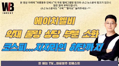 오후시황 에이치엘비 악재 물량 상당 부분 소화 코스피 지지라인 하단까지 Youtube